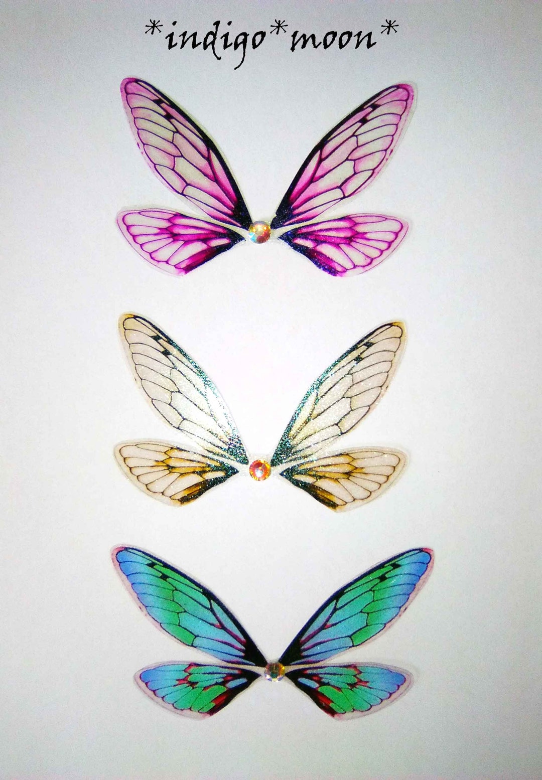 OOAK Fairy Pixie Fantasy Art Doll Wings Miniature 1.5 Inches X 3 Pairs ...