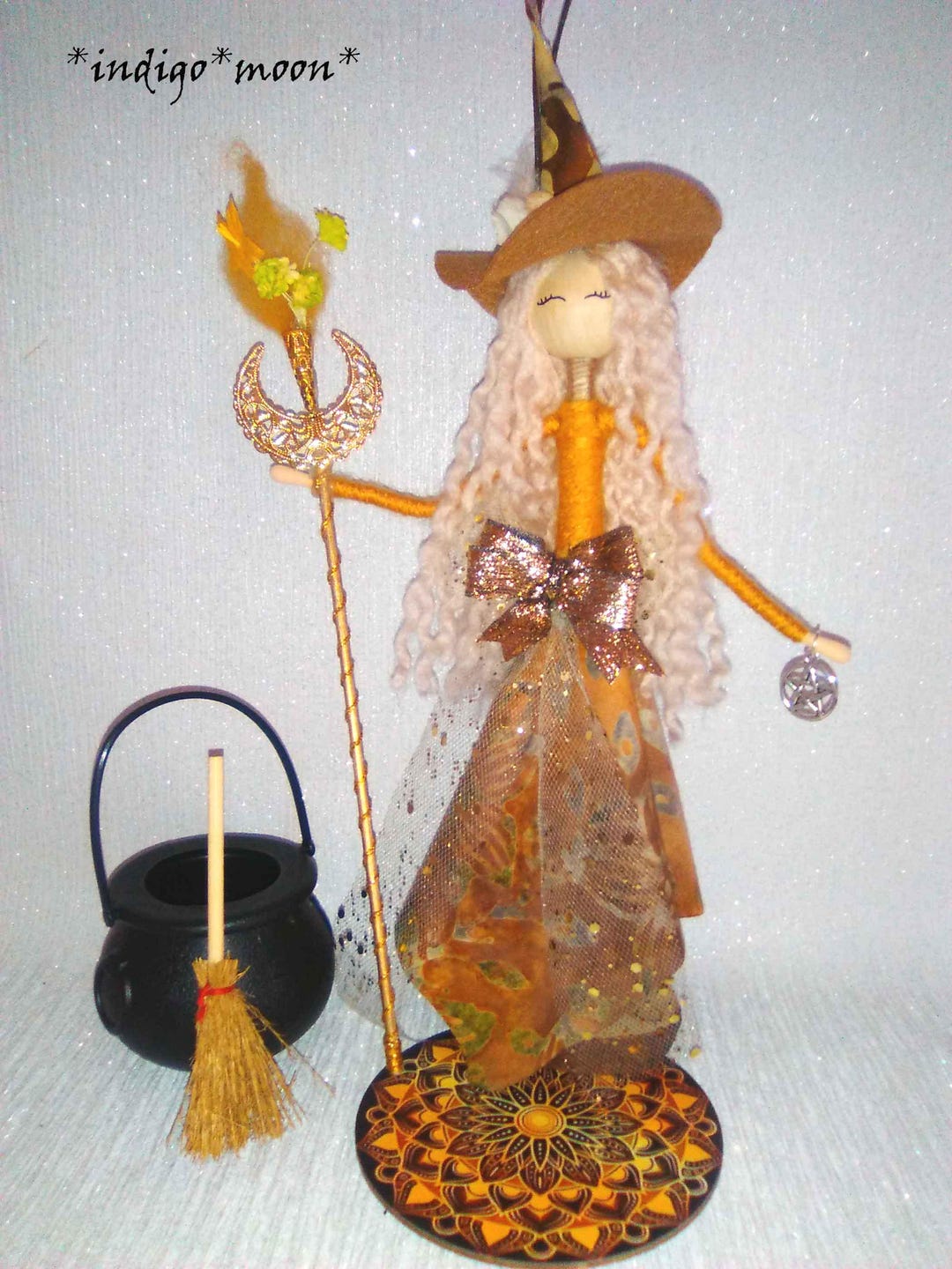OOAK Handmade Indigo Moon Fairy Witch Art Doll Creation. Elspeth ...