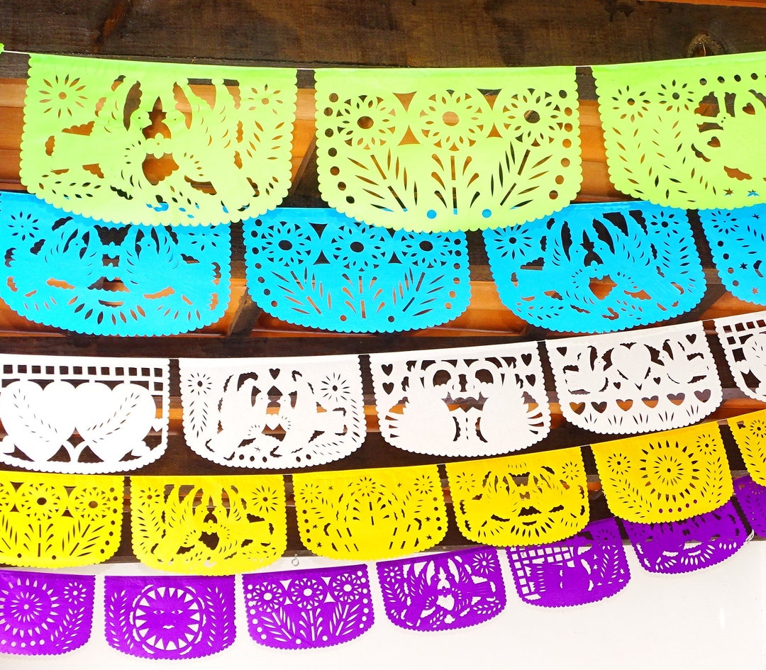 Mexican Fiesta Banner, Papel Picado Garland, Wedding Baby Shower Decor ...
