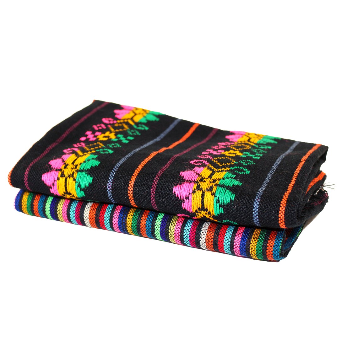Mexican Fabric 2 Yards Black Bundle Mexican Fabric by the | Etsy