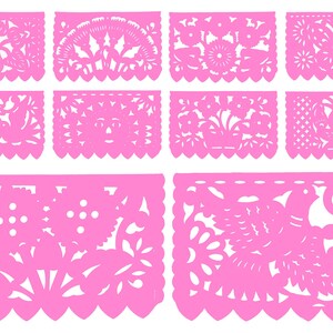 Papel Picado Light Pink Banner Fiesta Decoration Hanging - Etsy