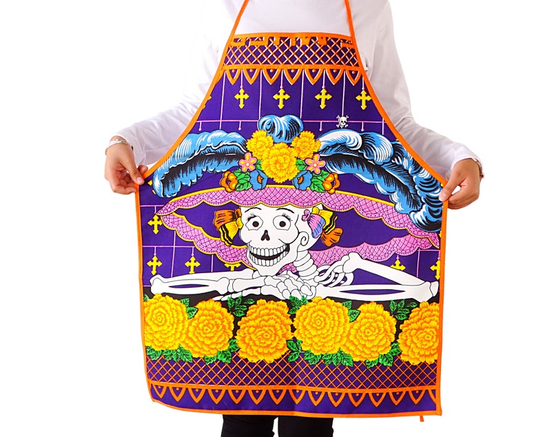 Catrina Apron, Mexican Day of the Dead Fiesta Apron - Etsy