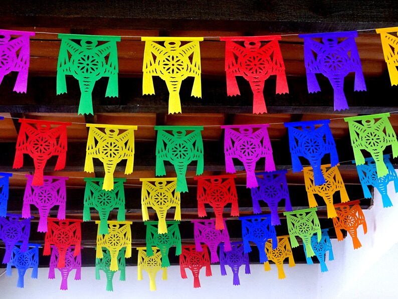 Mexican Piñata Papel Picado Banners Christmas Banners5 PK - Etsy