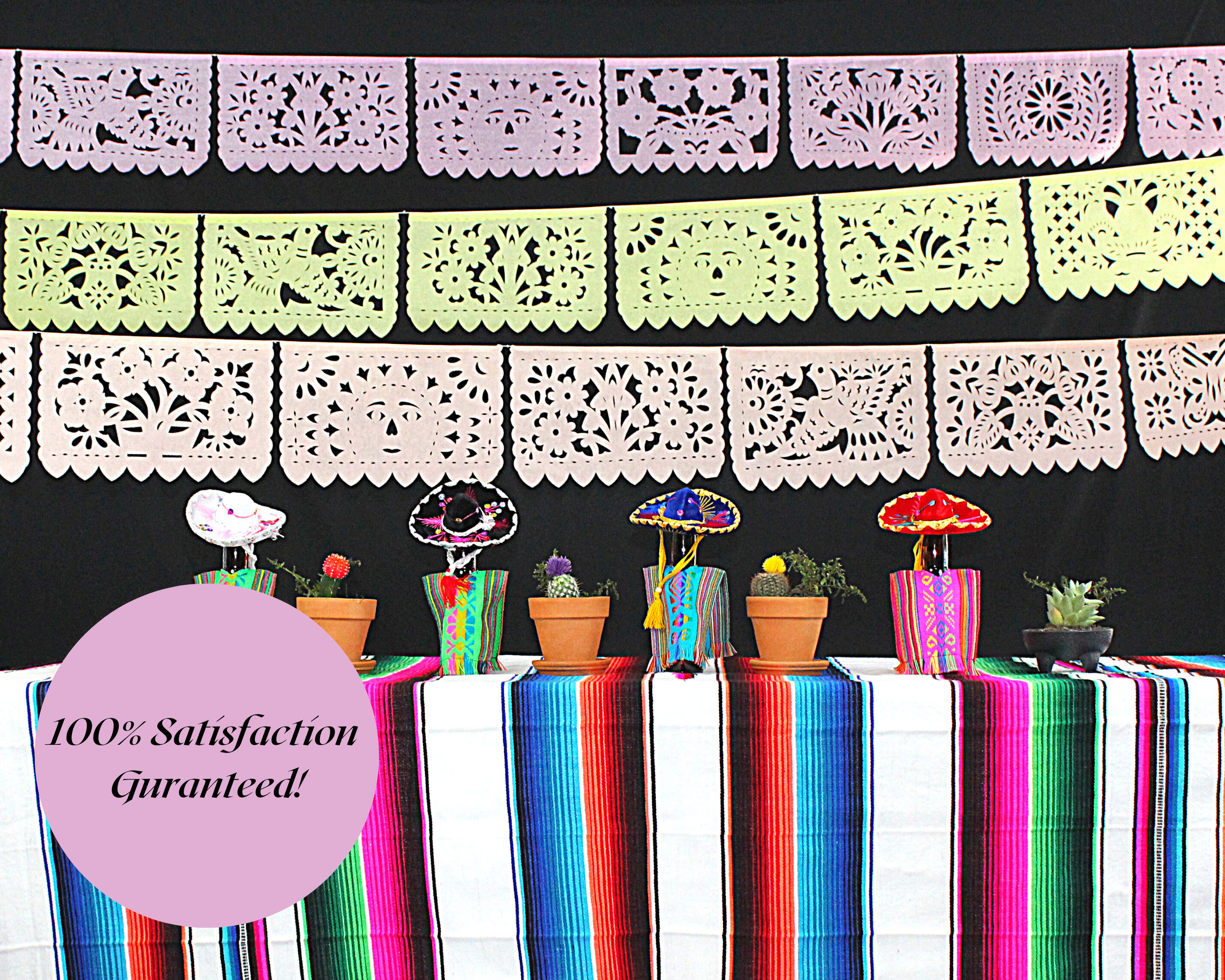 Papel Picado 3 Pack 36 Feet Mexican Theme Party Supplies | Etsy