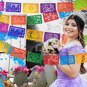 Cinco De Mayo, 5 Pack Banners, Paper Picado Garland, Fiesta Decoration ...