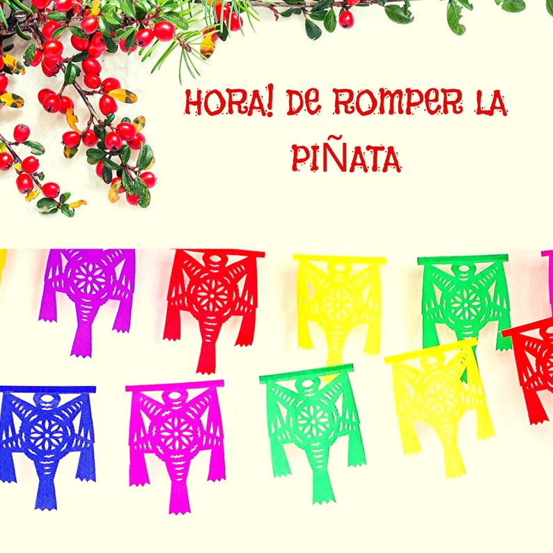 Mexican Piñata Papel Picado Banners Christmas Banners5 PK - Etsy
