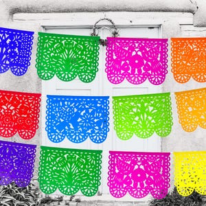 Mexican Fiesta Papel Picado Banners: Multicolor Party Decorations, 5 ...