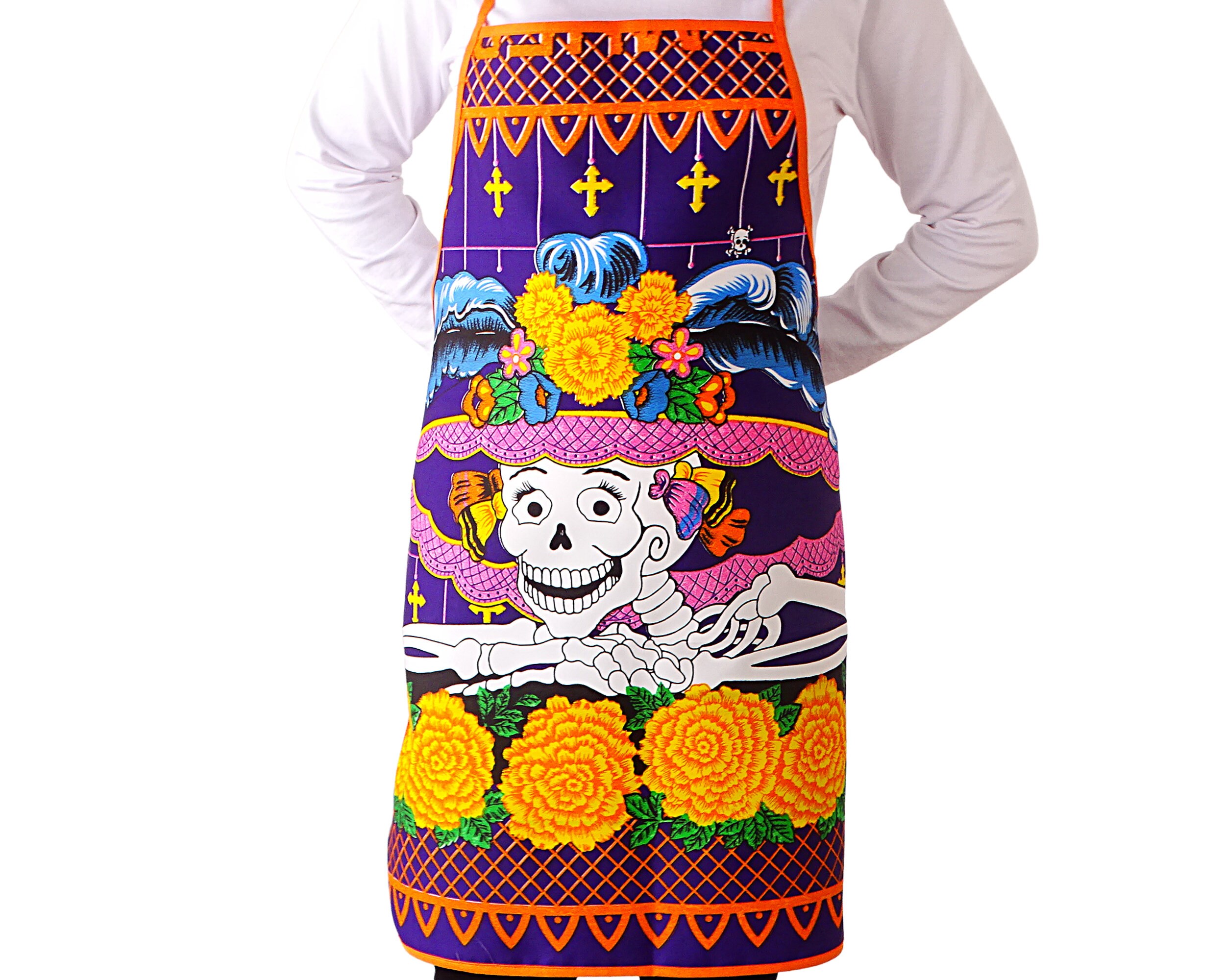Catrina Apron, Mexican Day of the Dead Fiesta Apron - Etsy