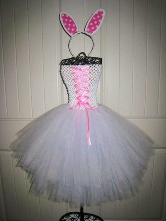 Items Similar To White Rabbit Easter Bunny Tutu Dress Up Birthday