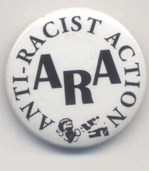 anti racist action patch - Gem