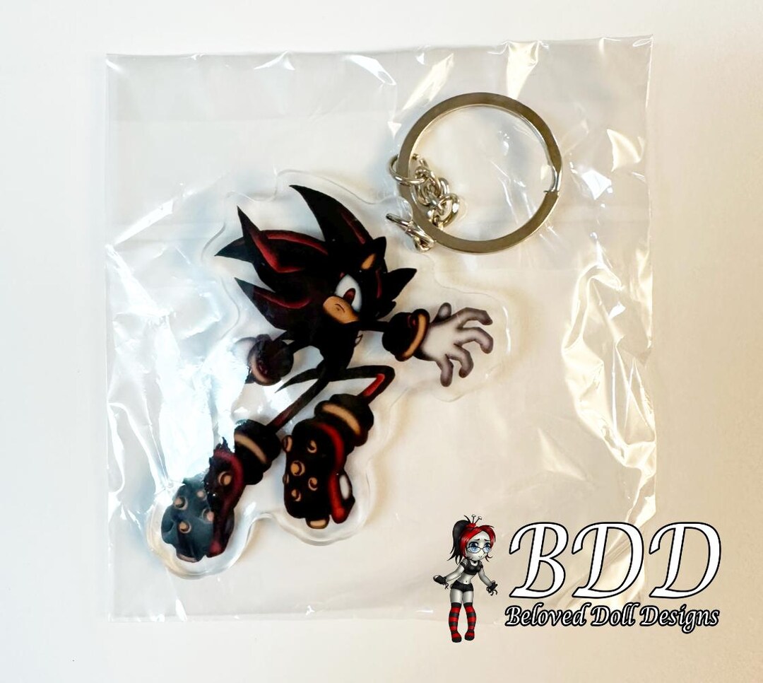 Shadow the Hedgehog Keychain - Etsy