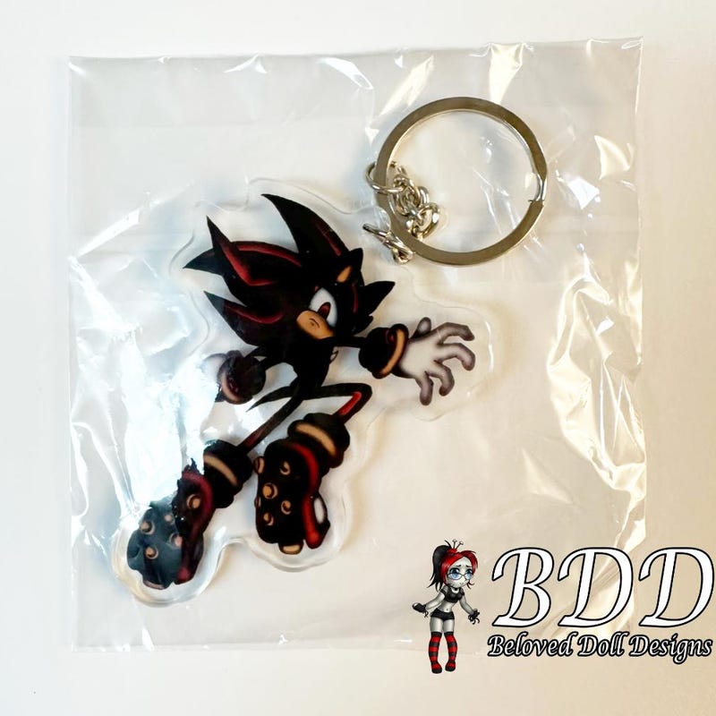 Shadow the Hedgehog Keychain - Etsy