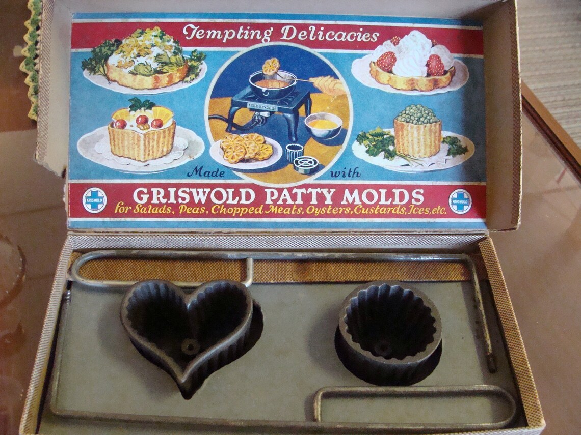 Vintage Boxed Set Griswold Patty Molds Deep Pattern Complete | Etsy