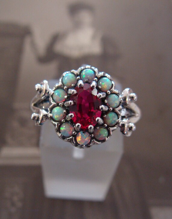 Pretty sterling ruby & - Gem