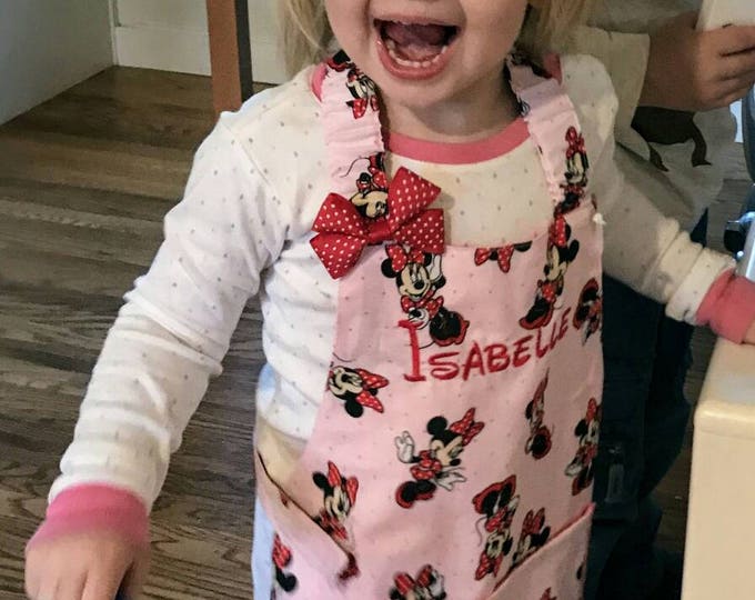 Kids Apron Minnie Mouse - Etsy