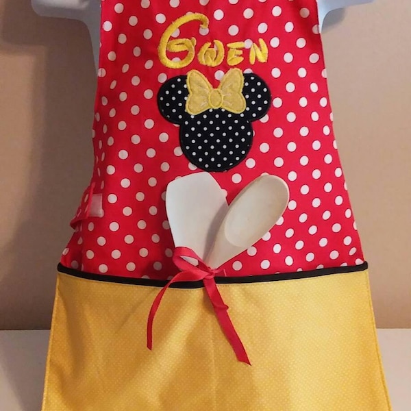 Minnie Mouse Apron - Etsy