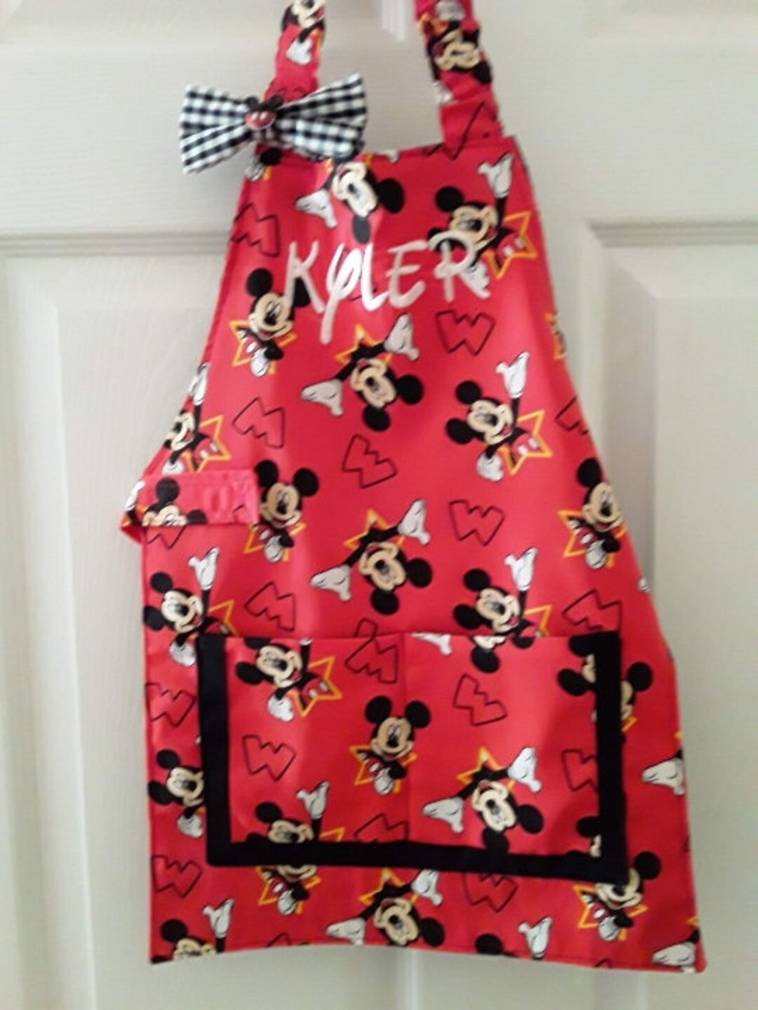 Toddler Mickey Mouse Apron/child Apron/pockets/personalized/elastic ...