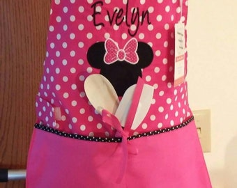 Kids Apron Minnie Mouse - Etsy
