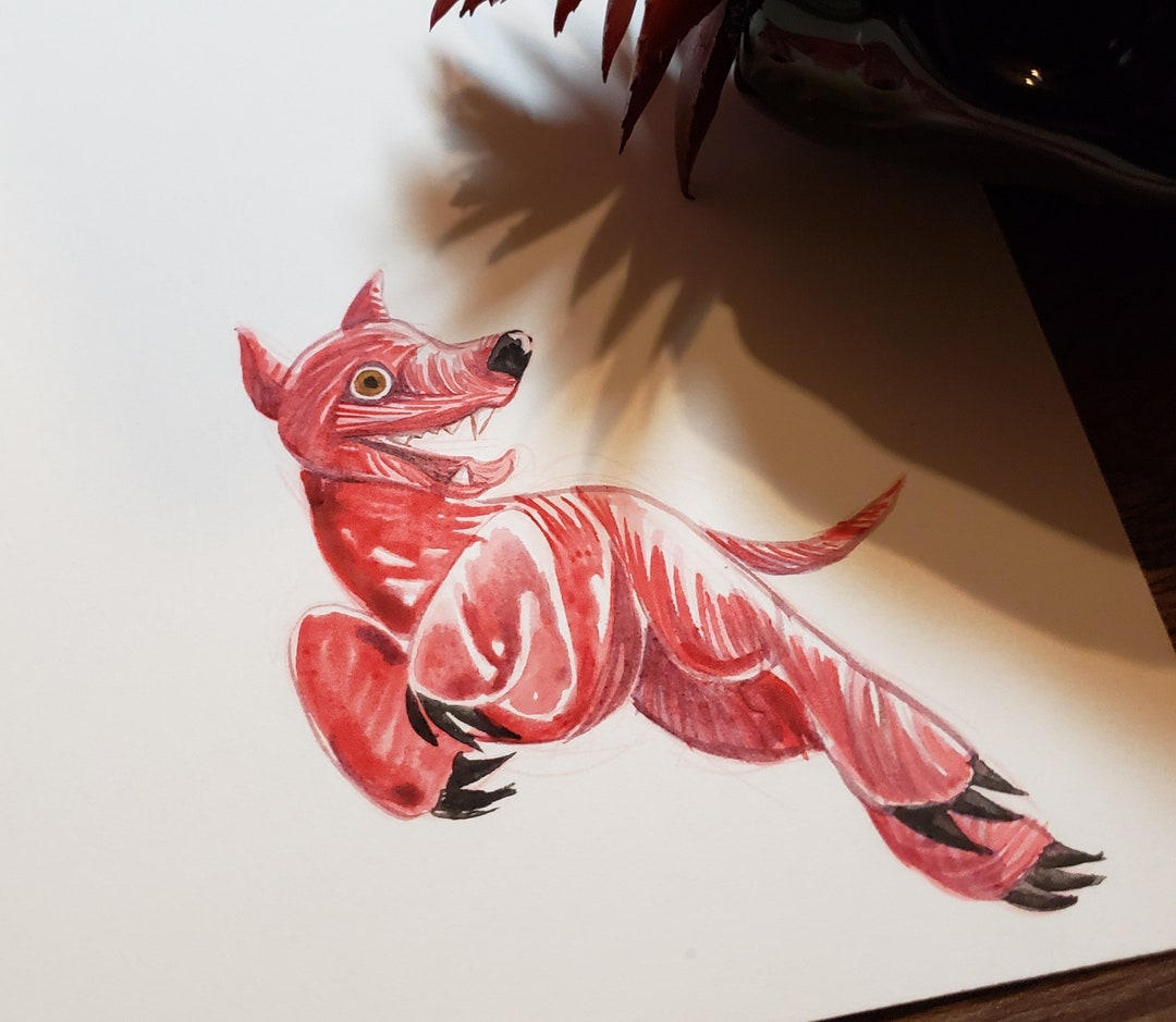 Werewolf Halloween Watercolor Painting Werewolf 4: Company Skinless ...