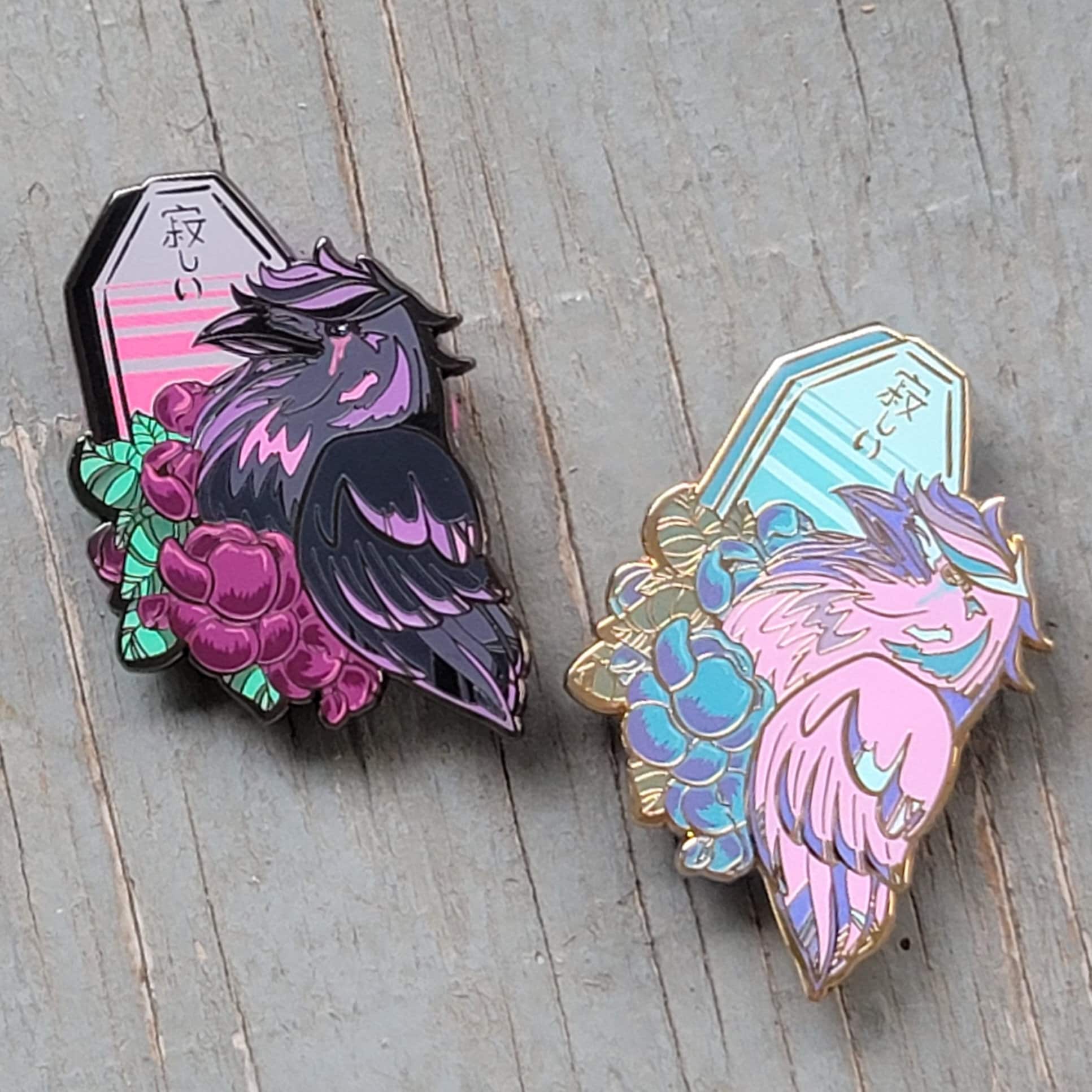 Retrozoo Emo Raven Hard Enamel Pin - Etsy