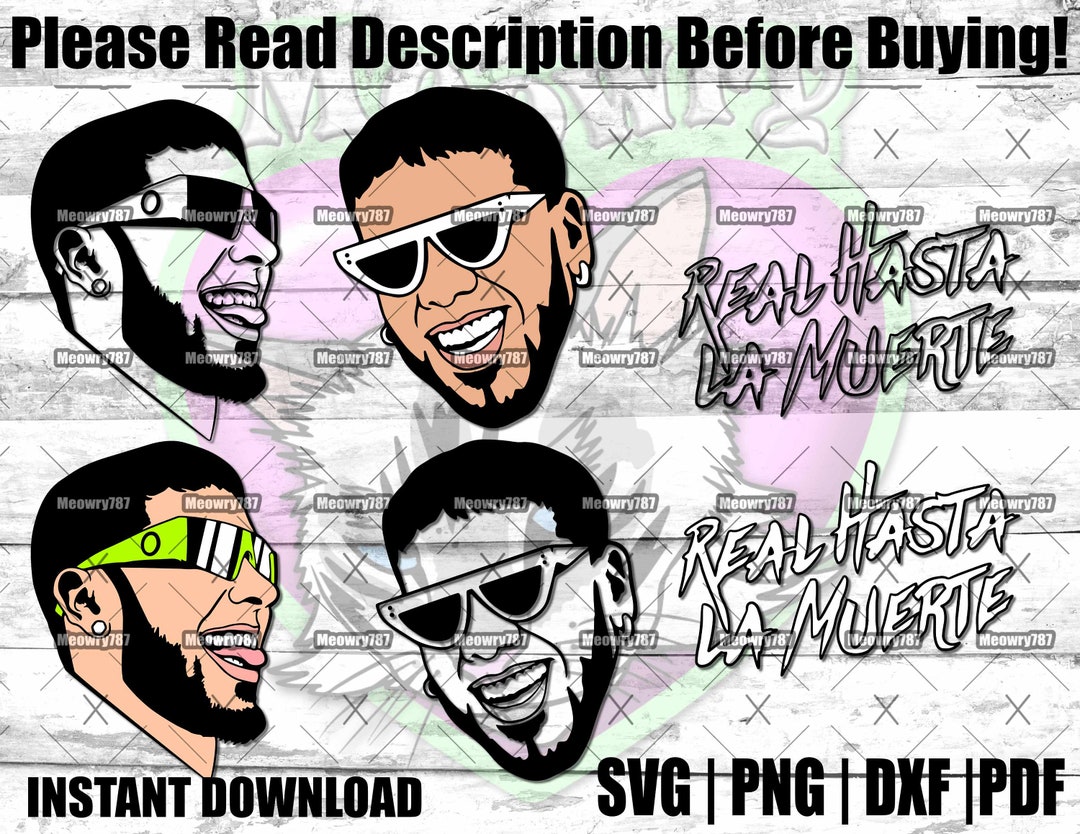 Buy Anuel AA and Real Hasta La Muerte SVG PDF Online in India - Etsy