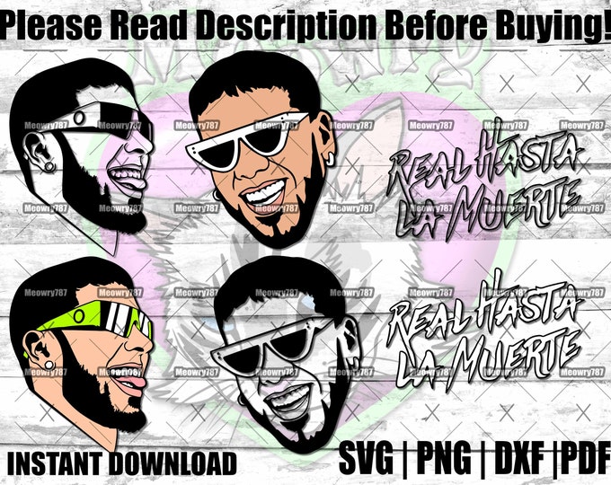 Anuel AA and Real Hasta La Muerte SVG | PDF - Etsy
