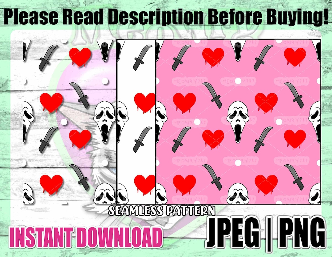 Ghostface Seamless Pattern PNG - Etsy
