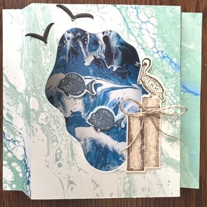 Pelican, Fish, Greeting Cards, Ocean Diorama, Waves, Ocean, 3D Pocket ...