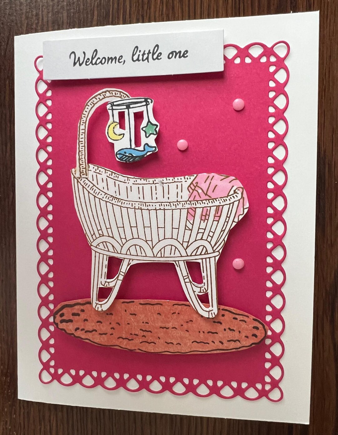 Baby, Welcome Baby, Pink Baby Card, Congratulations, Greeting Card ...