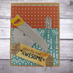 You're Awesome, Father's Day, Tool Box, Tools, Handmade, Note Card ...