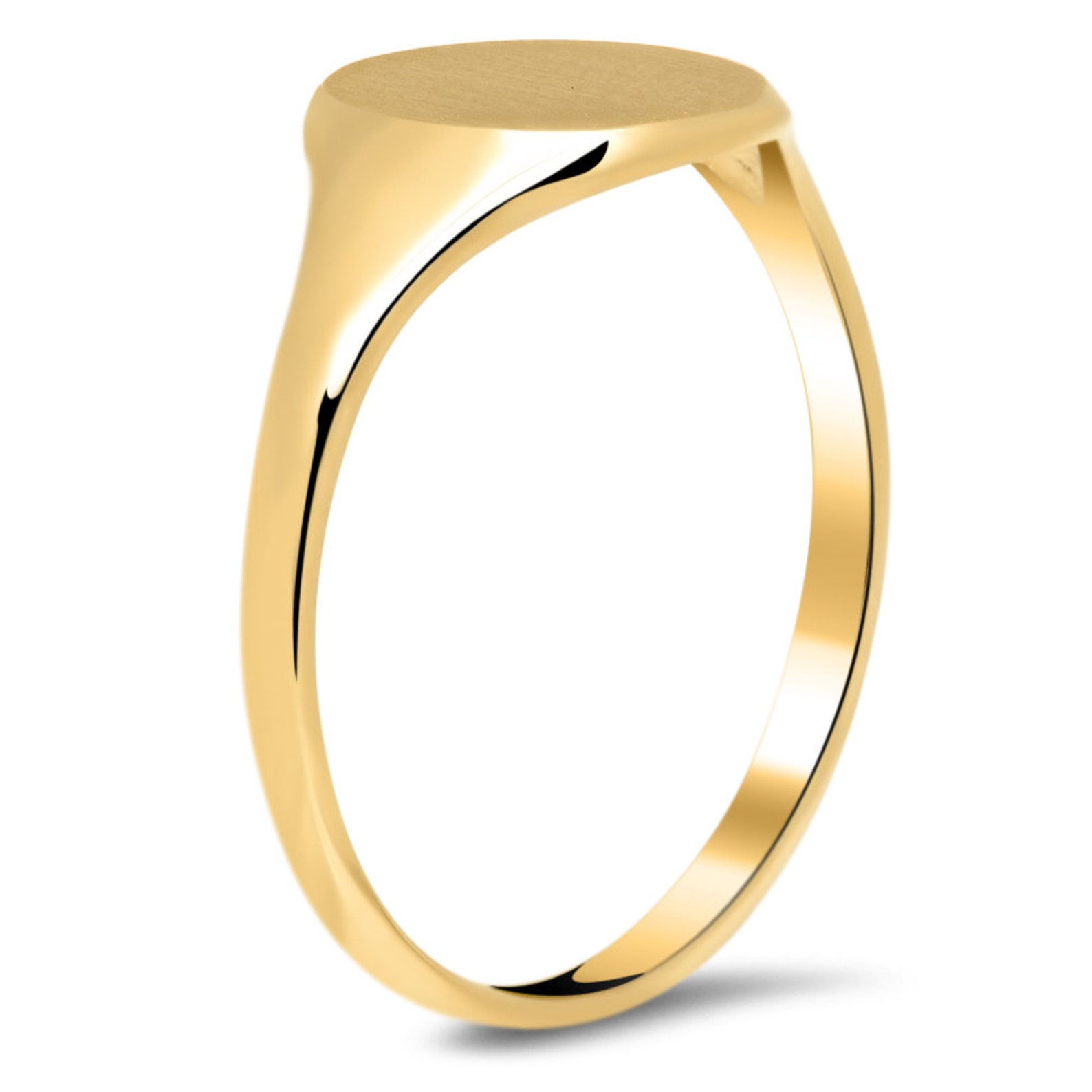 14kt Yellow Gold Ladies Signet Ring - Etsy