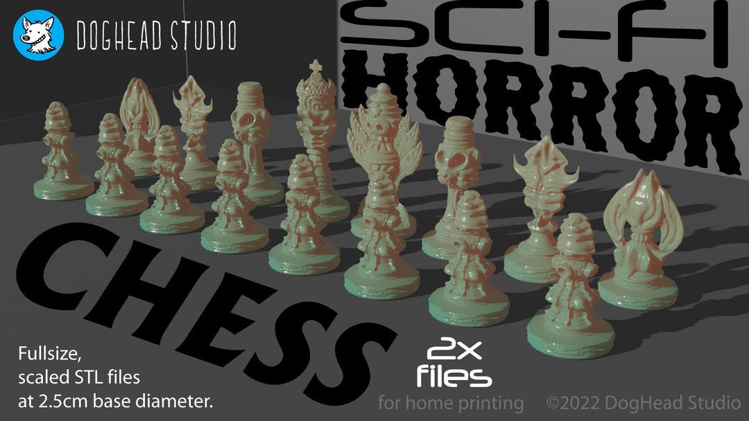 Sci-fi Horror Chess for 3d Printers - Etsy