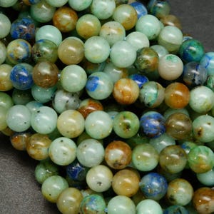 Azurite in Quartz · Smooth · Round · 6mm, 8mm, 10mm **CLEARANCE** - Etsy
