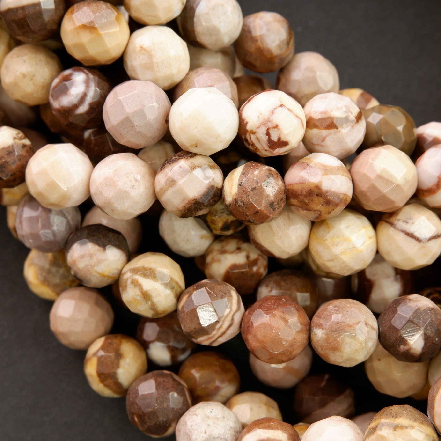 Jaspe de cebra marrón Facetado Ronda 6mm 8mm | Etsy