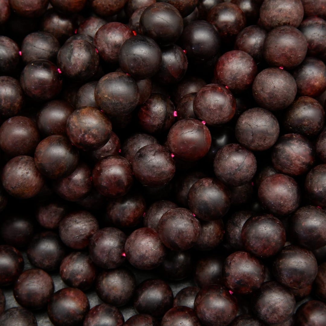 Red Garnet · Matte · Round · 5mm, 6mm, 7mm, 8mm, 9mm, 10mm - Etsy