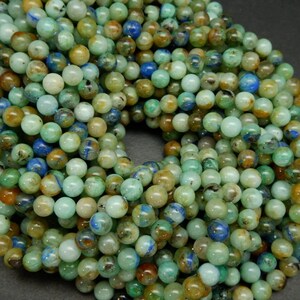 Azurite in Quartz · Smooth · Round · 6mm, 8mm, 10mm **CLEARANCE** - Etsy