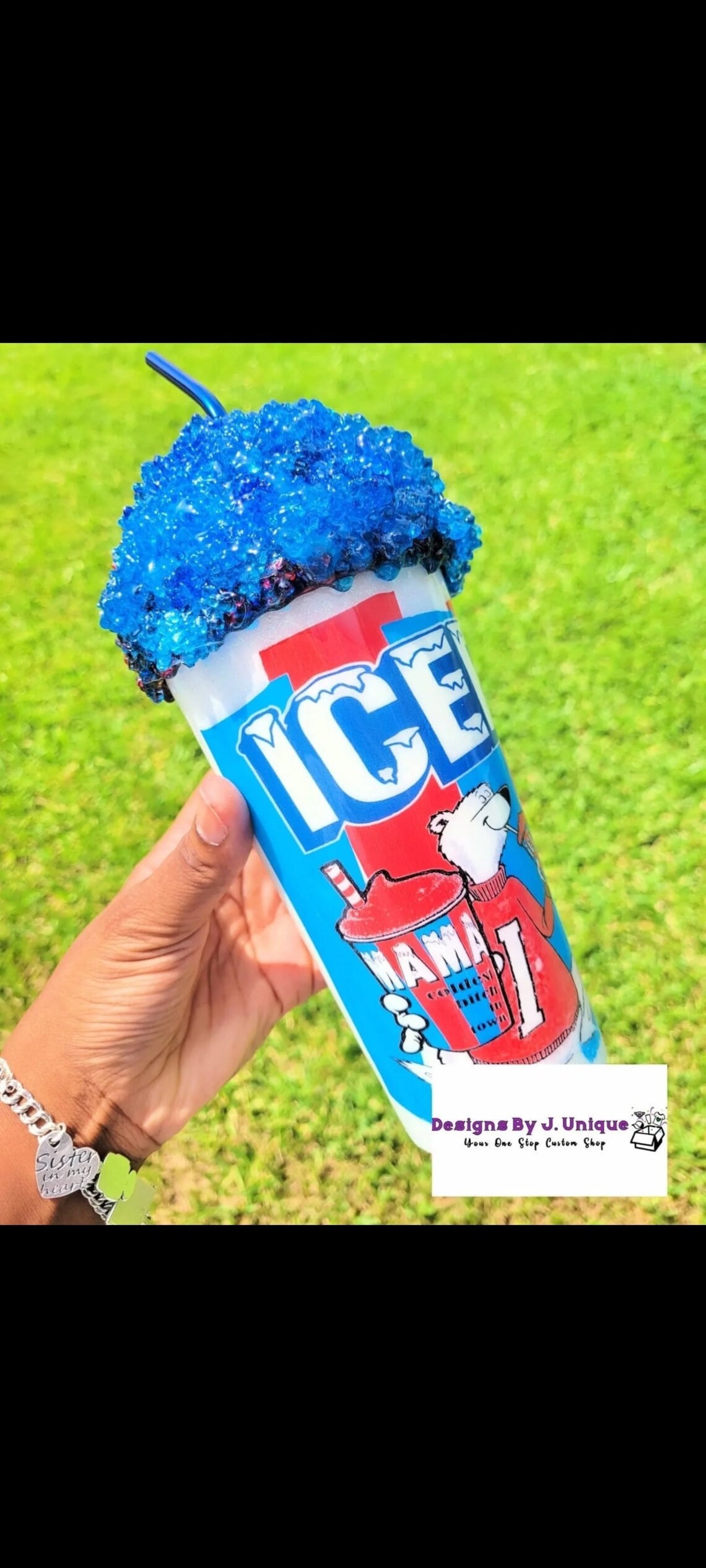 The Coldest B in Town Icee Dome 20oz/30oz Tumbler With Faux - Etsy