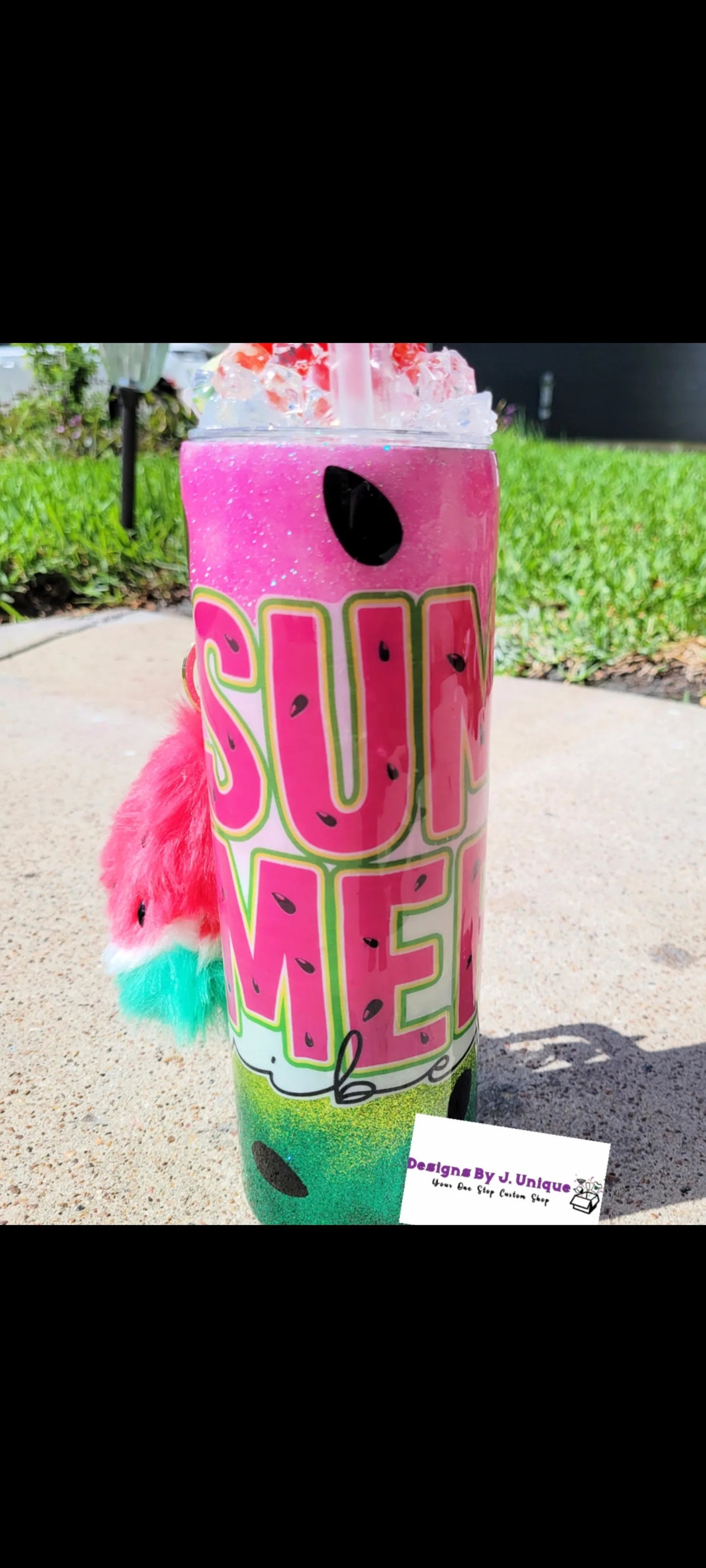 Summer Vibes Pink Watermelon With Seeds 20 Oz Tumbler - Etsy