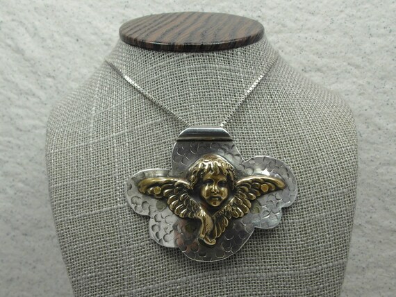 Wonderful Estate Hand Made Sterling Silver Pendant Wi… - Gem