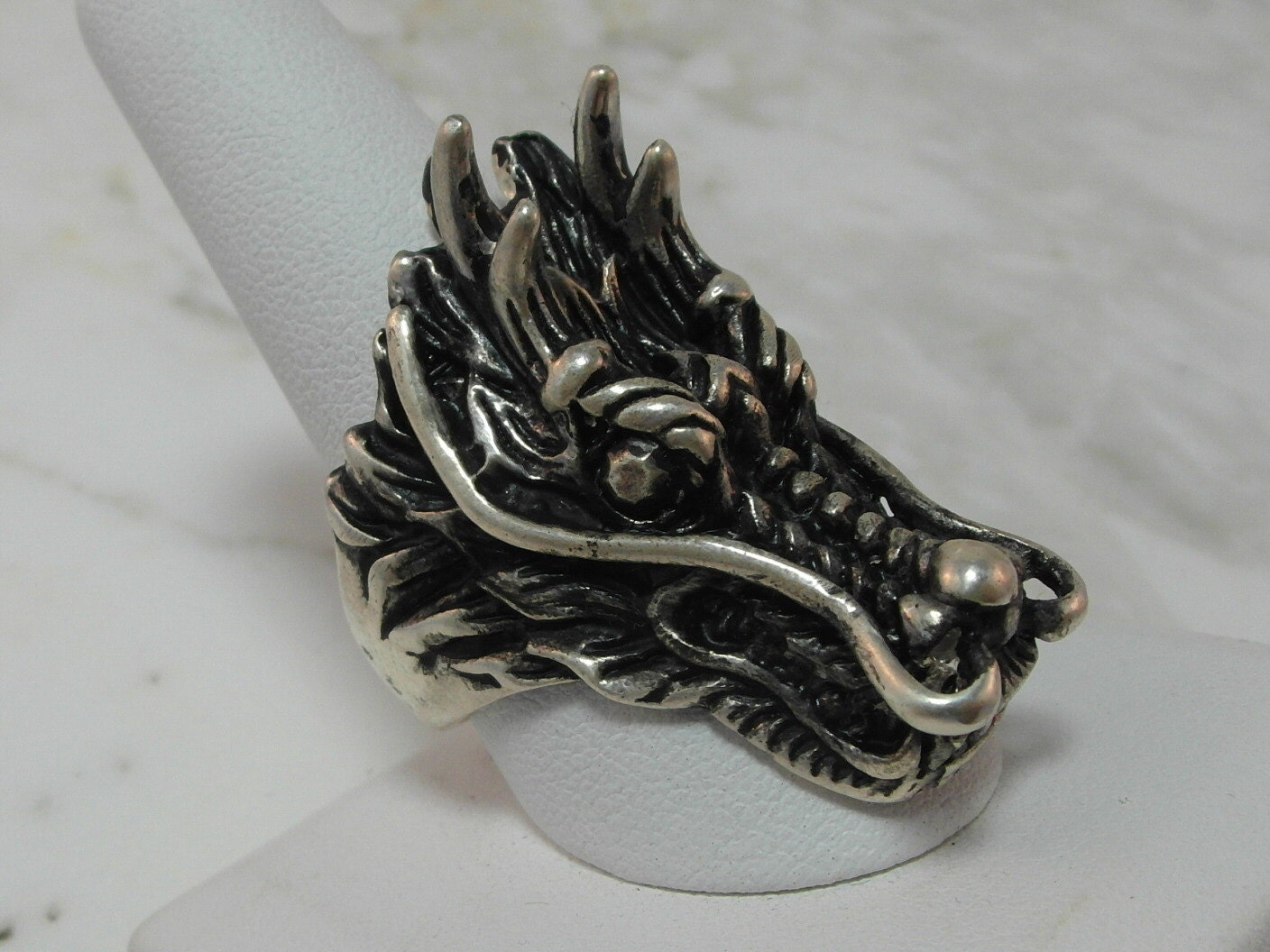 Solid Sterling Silver Custom Ring the Dragon - Etsy