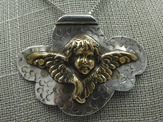 Wonderful Estate Hand Made Sterling Silver Pendant Wi… - Gem