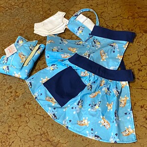 Bluey Toddler Apron/bluey/bingo Birthday Gift Dress/apron Birthday Gift ...