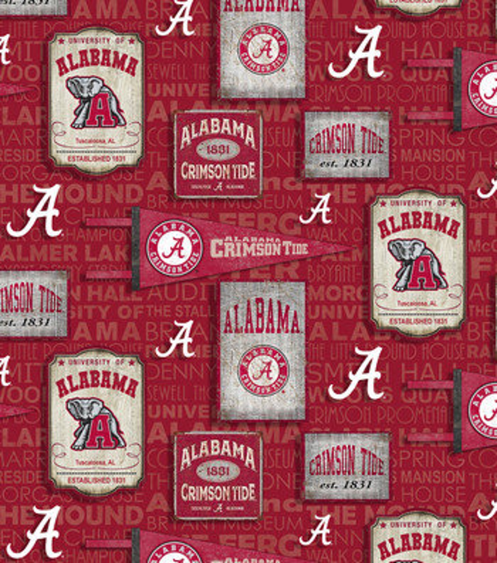Alabama/roll Tide Pillows/accessory/gift, Alabama Roll Tide Bedding Set ...