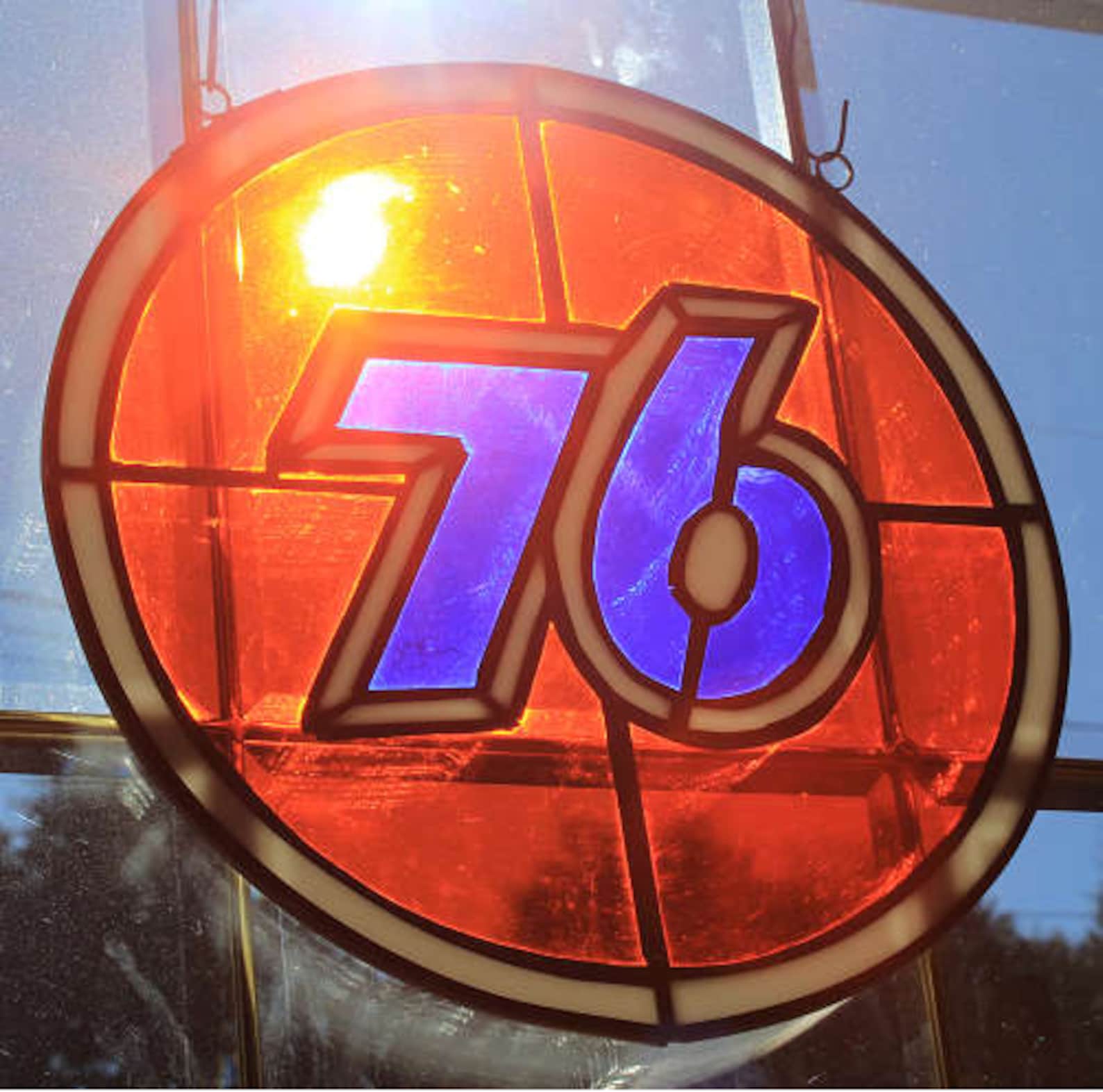 Stained Glass Old Phillips 76 Sign - Etsy