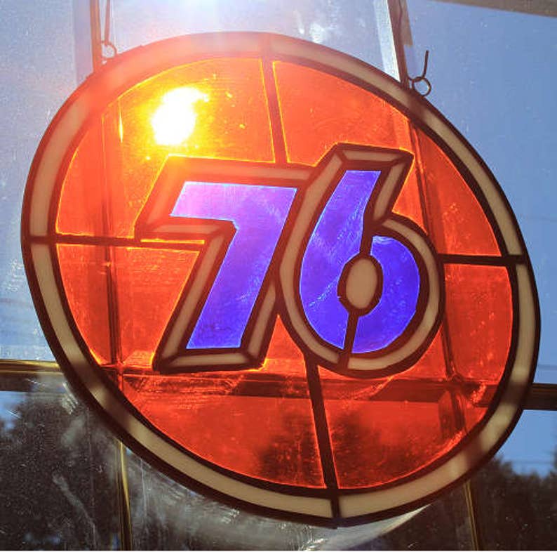 Stained Glass Old Phillips 76 Sign - Etsy