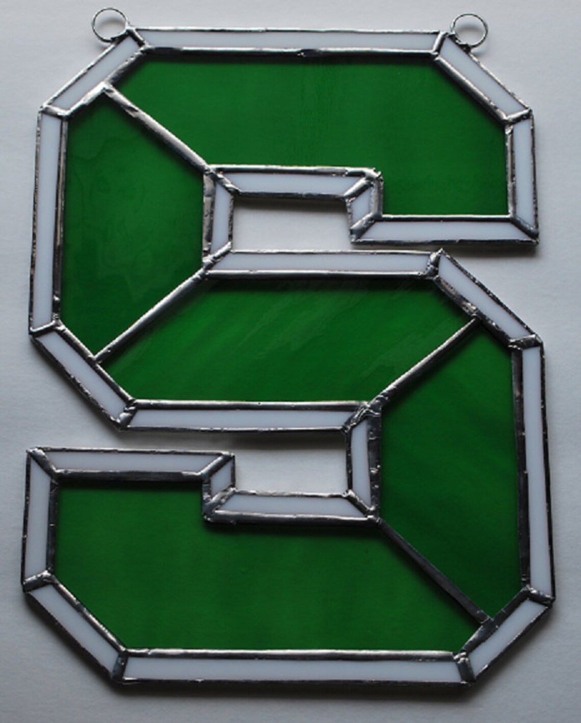 Green & White Block Letter s - Etsy