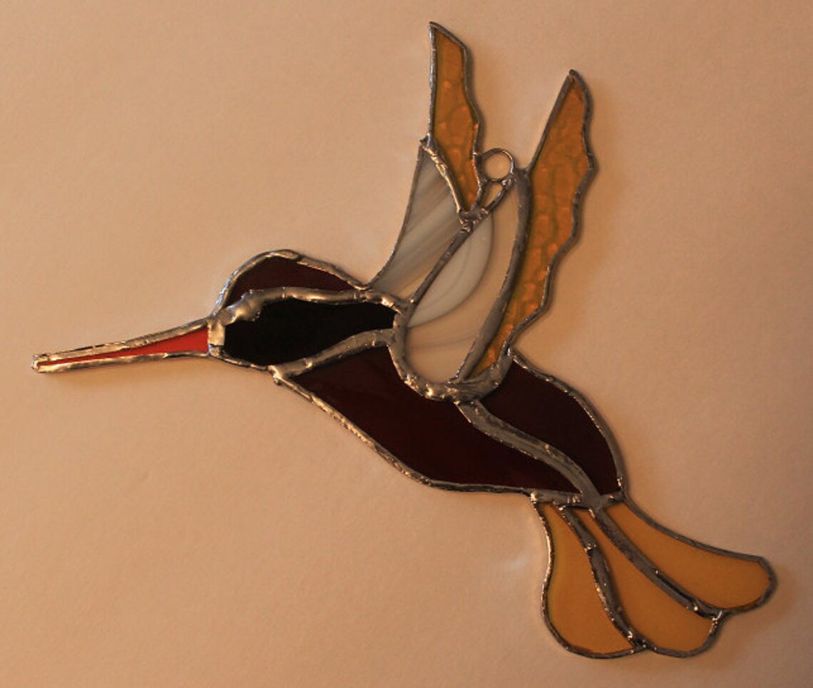 Stained Glass Minnesota Vikings Hummingbird - Etsy