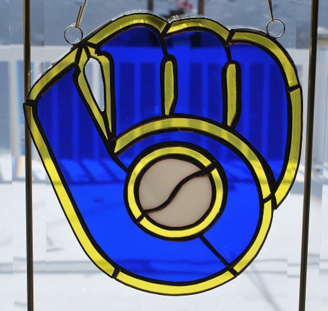 Stained Glass Millwaukee Brewers Suncatcher Wall Hanging - Etsy