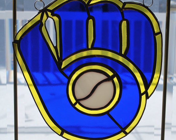 Stained Glass Millwaukee Brewers Suncatcher Wall Hanging - Etsy