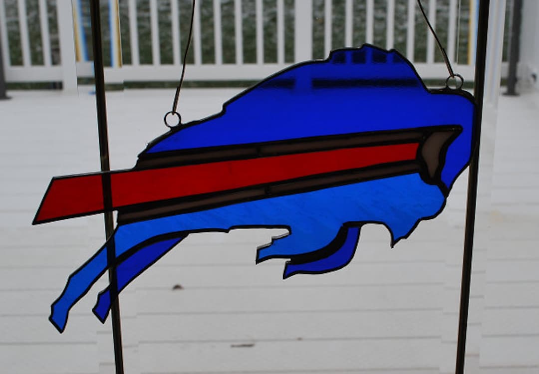 Stained Glass Buffalo Bills Suncatcher, Wall Hanging - Etsy